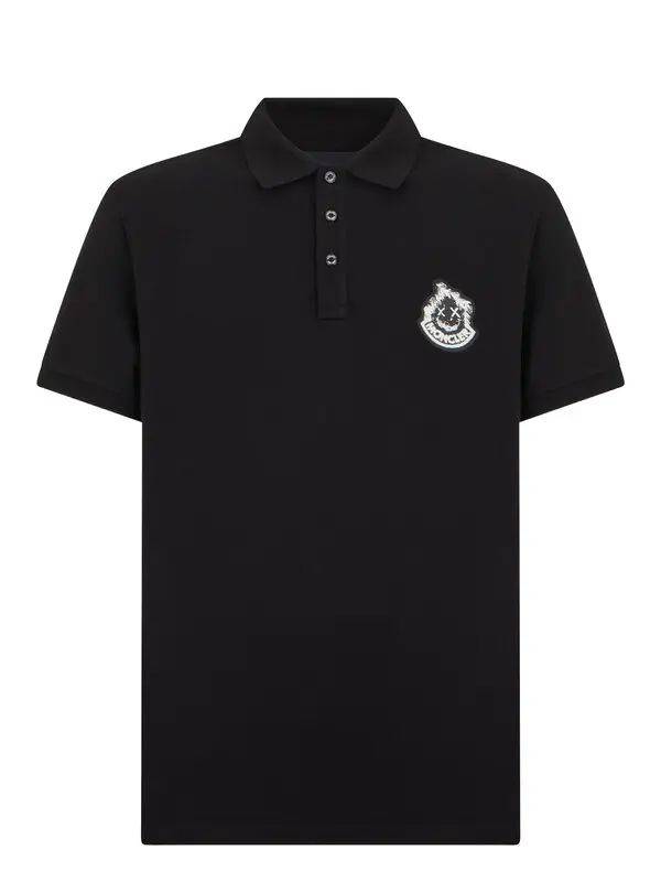 Moncler Logo Polo Shirt - Black