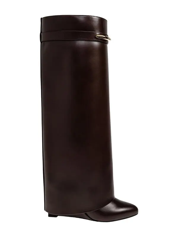 Givenchy Shark Pinch Calfskin Knee-high Boots - Brown