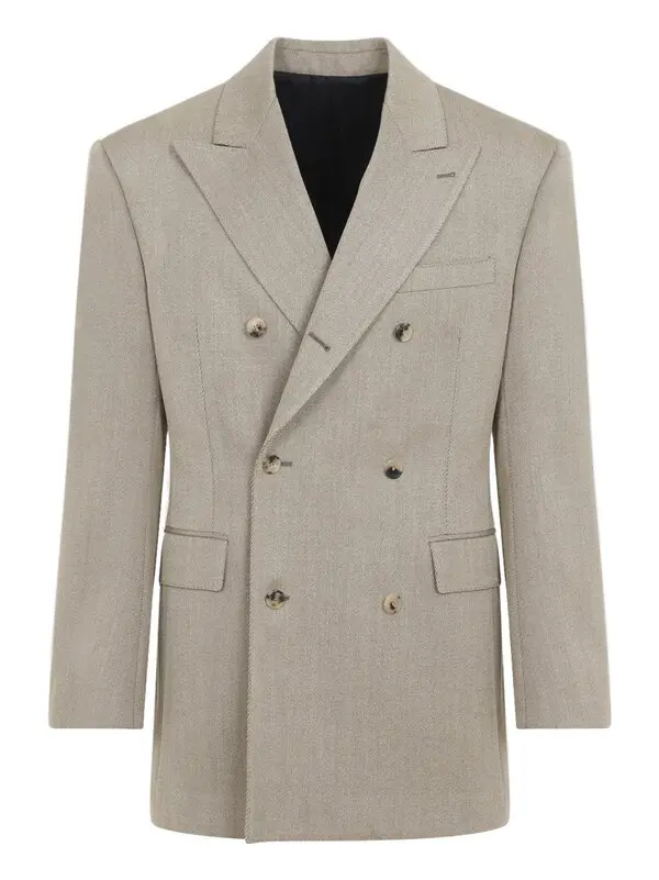 Celine Column Wool Jacket - Brown