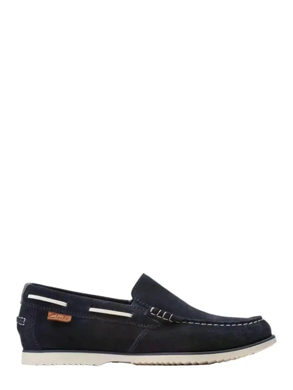 Clarks Noonan Step Suede Loafers - Blue