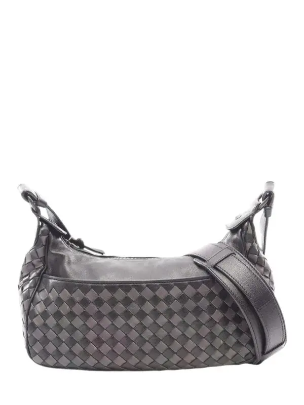 Bottega Veneta 2000s Intrecciato Shoulder Bag - Black