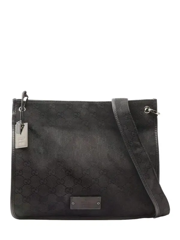 Gucci Gg Canvas Shoulder Bag - Black