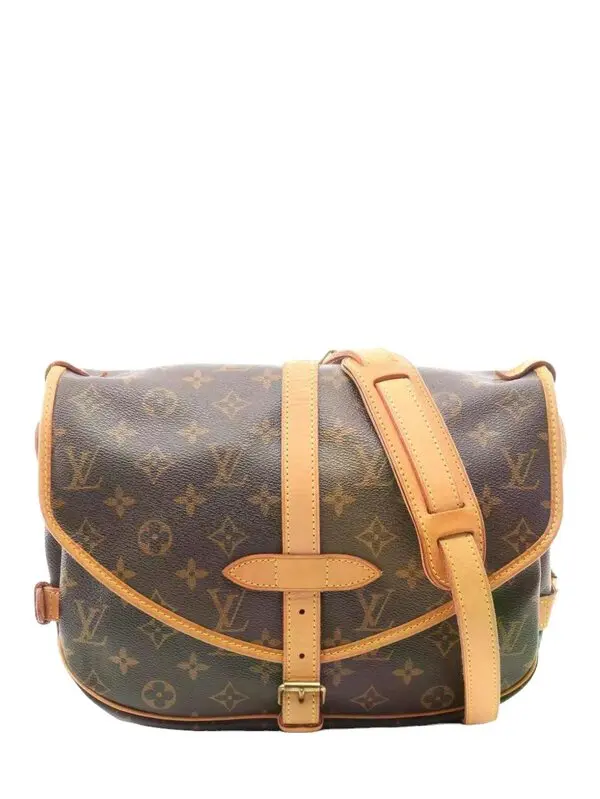 LOUIS VUITTON 30 Saumur Monogram Shoulder Bag - Brown