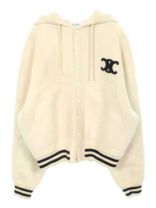 Celine 2010s Triomphe Teddy Jacket - Neutrals