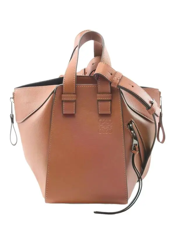 Loewe Hammock Leather Tote Bag - Brown