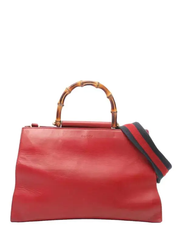 Gucci Bamboo Nym Fair Tote Bag - Red