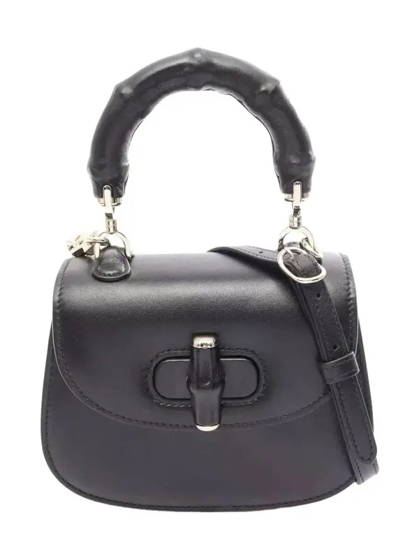 Gucci Bamboo Top Handle Handbag - Black