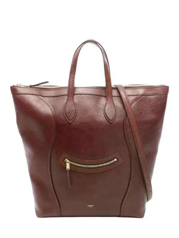 Celine Luggage Leather Tote Bag - Brown