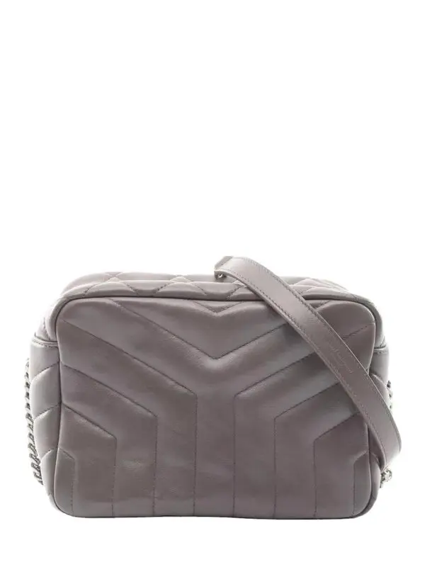 Saint Laurent Lulu Quilted Shoulder Bag - Grey