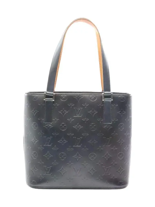 LOUIS VUITTON Monogram Mat Stockton Handbag - Blue