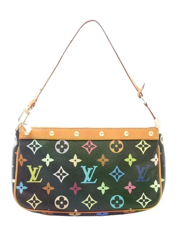 LOUIS VUITTON Monogram Multicolor Canvas Pochette Shoulder Bag - Black