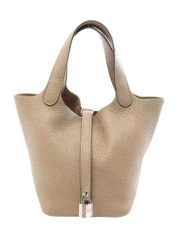Hermès 2023 Picotin Lock Pm Leather Tote Bag - Neutrals