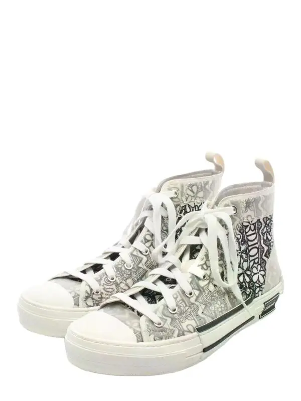 Dior B23 Embroidery High-top Sneakers - White