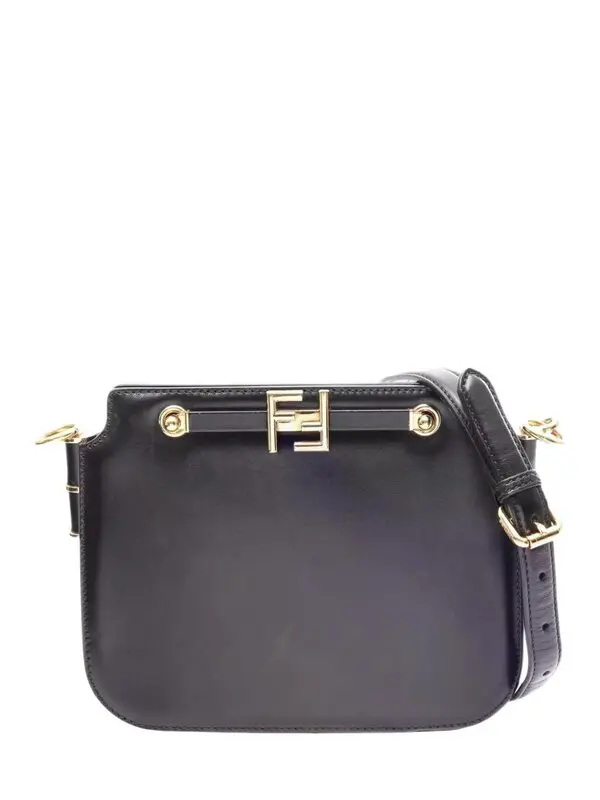 Fendi Small Leather Shoulder Bag - Black