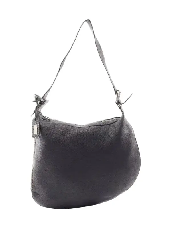 Fendi Selleria Leather Shoulder Bag - Black