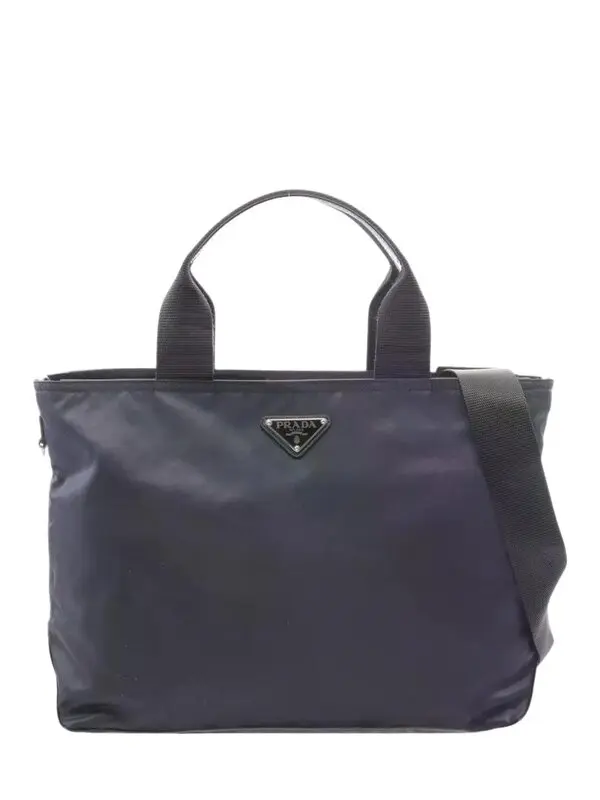 Prada Vela 2-way Saffiano-leather Tote Bag - Blue
