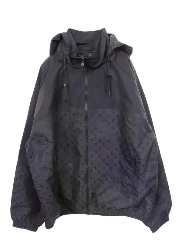 LOUIS VUITTON Shadow Monogram Windbreaker Jacket - Black