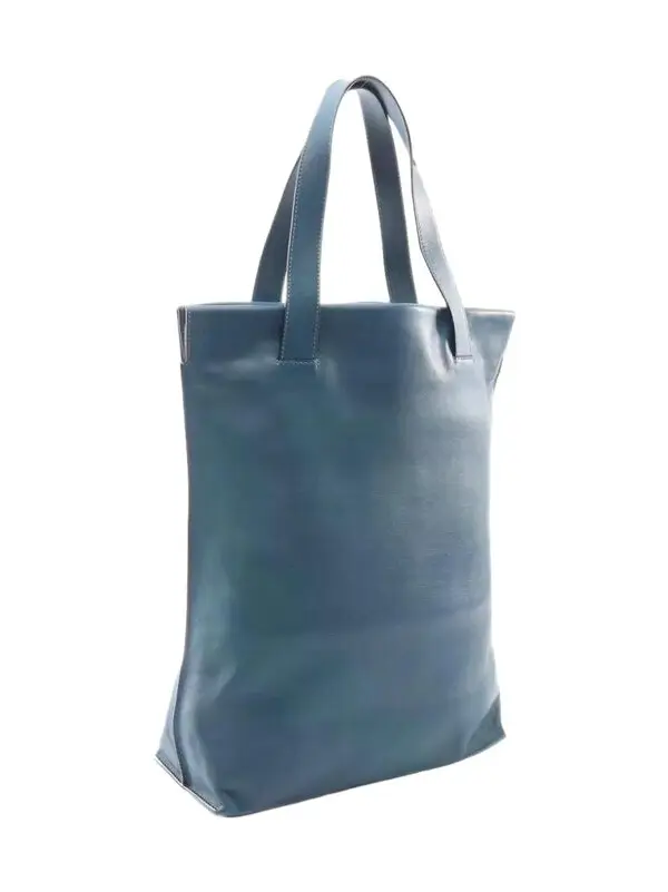 Loewe Anagram Embossed Leather Tote Bag - Blue