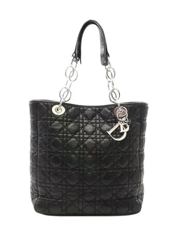 Dior 2000s Cannage Tote Bag - Black