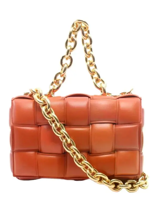 Bottega Veneta 2010s Chain Cassette Shoulder Bag - Orange