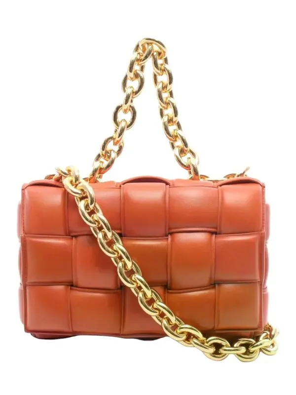 Bottega Veneta 2010s Chain Cassette Shoulder Bag - Orange
