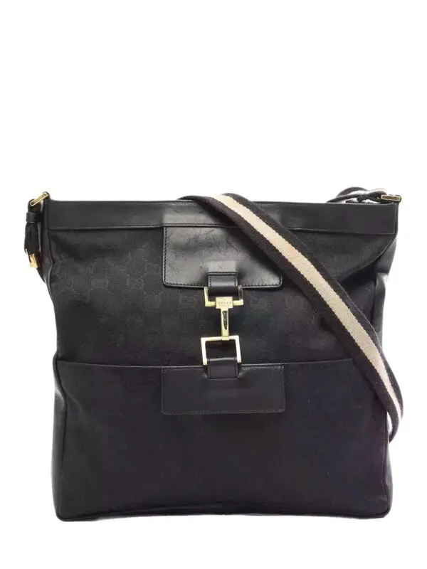 Gucci Gg Canvas Shoulder Bag - Black