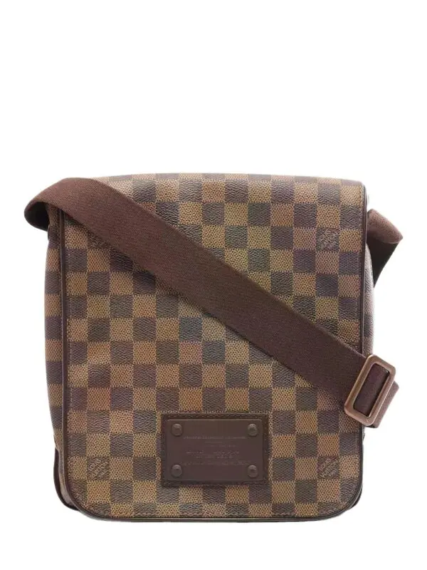 LOUIS VUITTON Damier Ebene Brooklyn Shoulder Bag - Brown