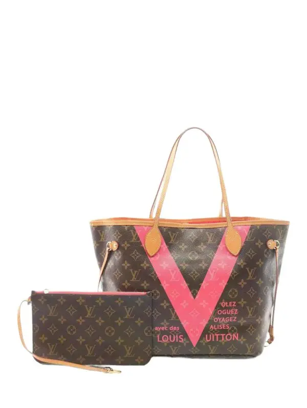 LOUIS VUITTON 2015 Monogram Neverfull Mm Tote Bag - Brown