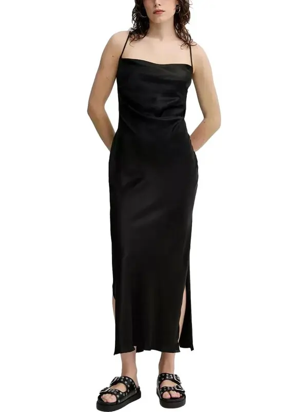 Nanushka Macia Side-slit Midi Dress - Black