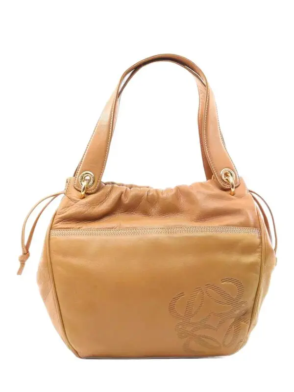 Loewe Anagram Drawstring Handbag - Neutrals