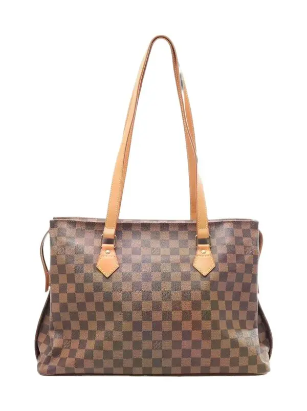 LOUIS VUITTON Damier Ebene Colombine Tote Bag - Brown