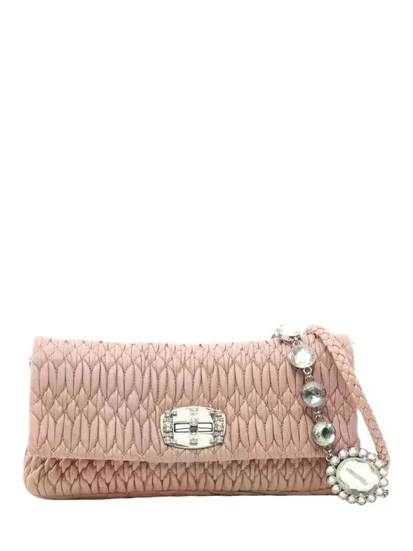 Miu Miu 2000s Matelassé Shoulder Bag - Pink