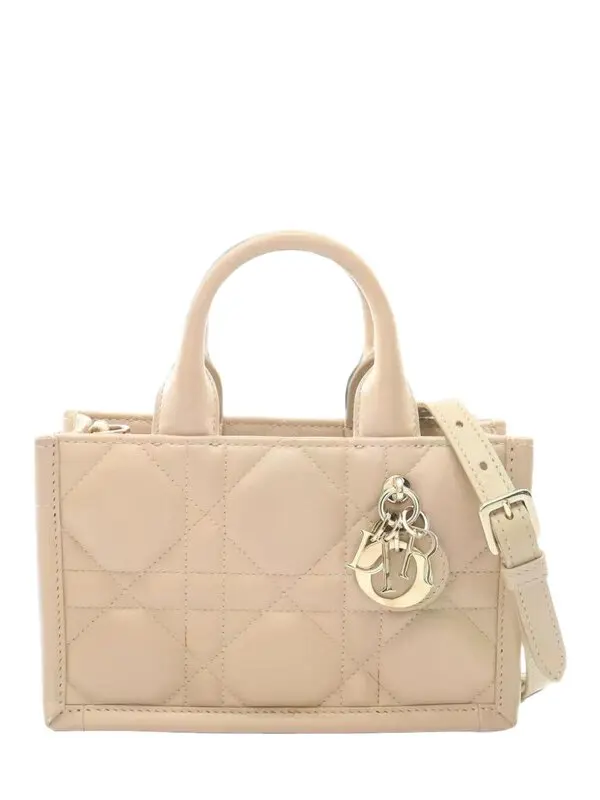 Dior Macro Cannage Tote Bag - Neutrals