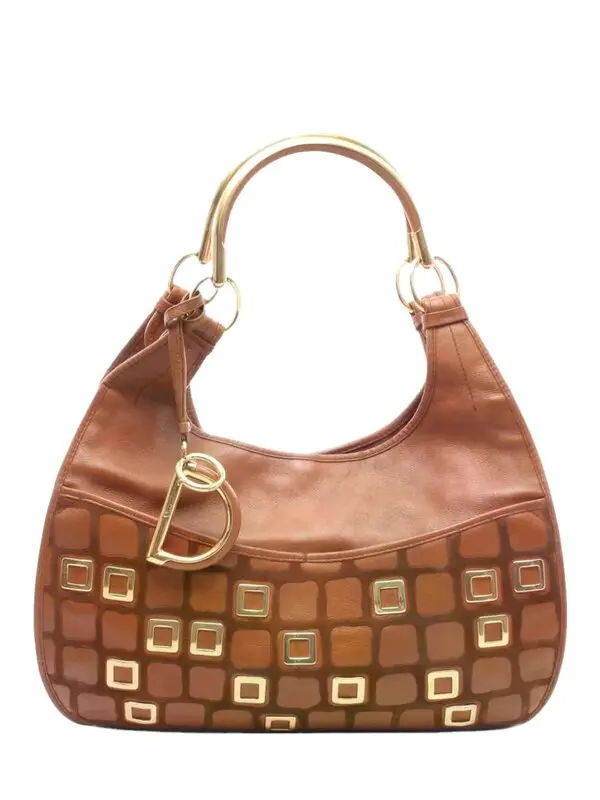 Dior Geometric Pattern Shoulder Bag - Brown