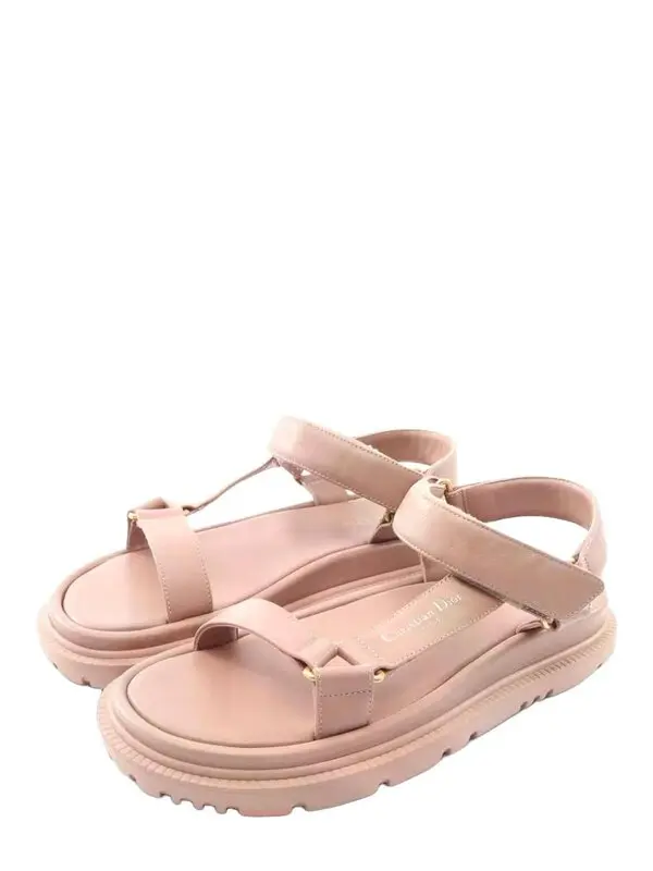 Dior D-wave Leather Sandals - Pink
