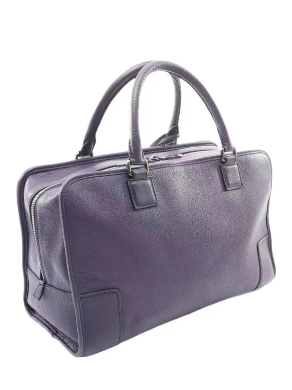 Loewe Amazona Leather Tote Bag - Purple