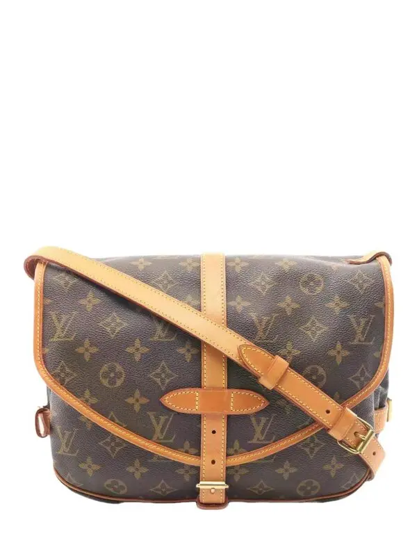 LOUIS VUITTON Monogram Saumur Shoulder Bag - Brown