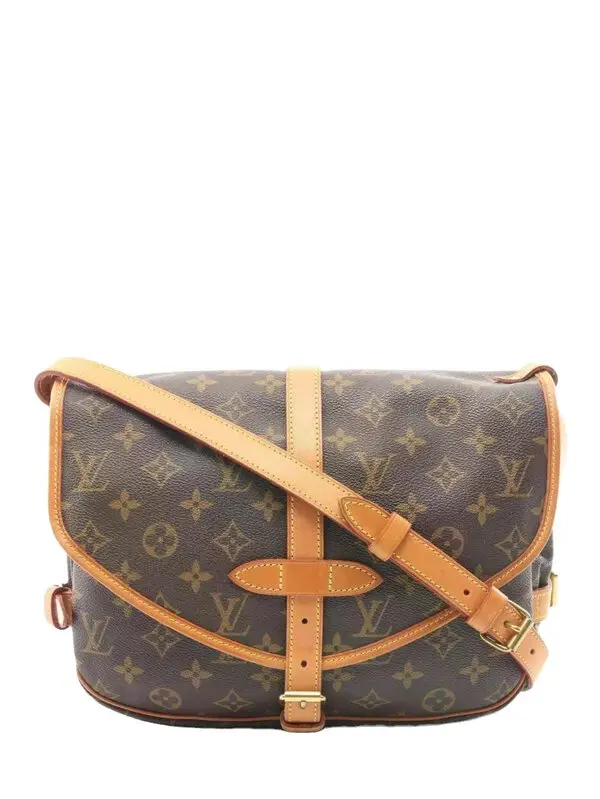 LOUIS VUITTON Monogram Saumur Shoulder Bag - Brown