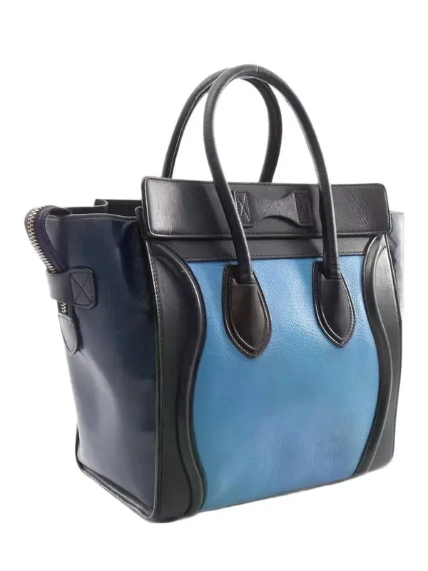 Celine 2000s Micro Luggage Tote Bag - Blue