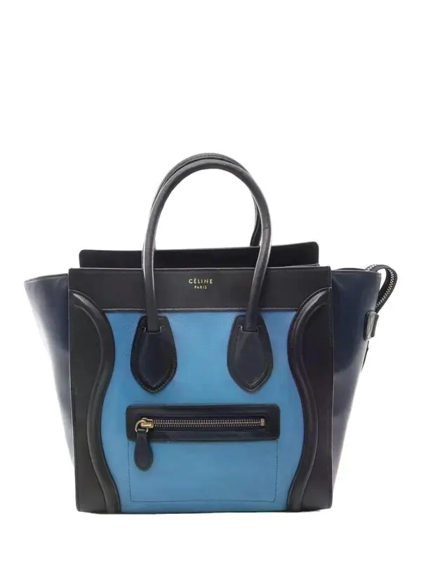 Celine 2000s Micro Luggage Tote Bag - Blue