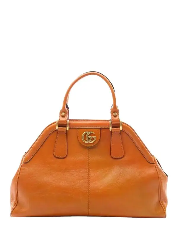 Gucci 2000s Liber Gg Tiger Head Tote Bag - Orange