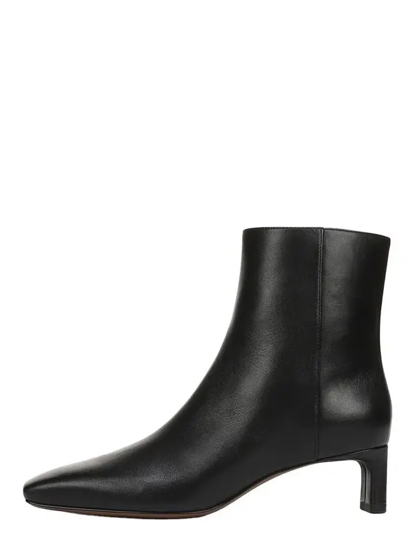 Vince Lilith Leather Ankle Boots - Black
