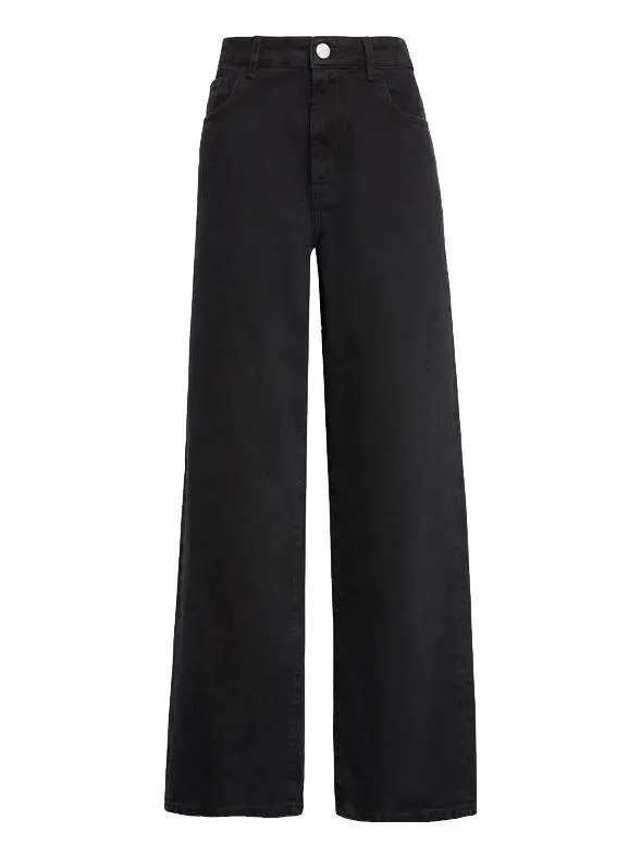 RÓHE Bruun Baggy Wide Leg Jeans - Black