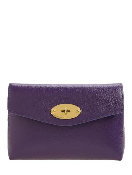 Mulberry Darley Leather Cosmetics Pouch - Amethyst