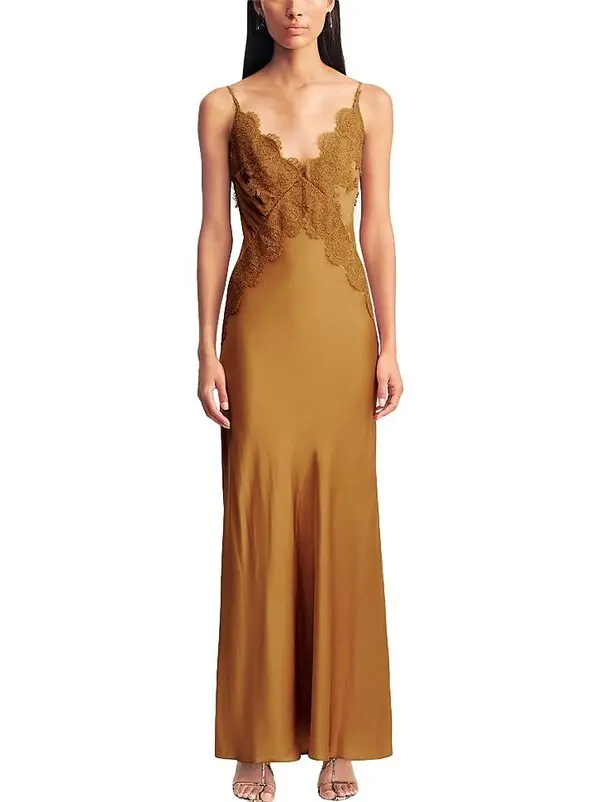 Shona Joy Simona Lace Slip Maxi Dress - Medallion