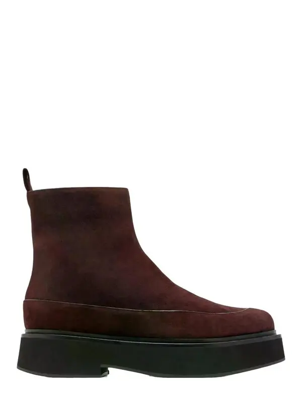 NEOUS 50mm Buna Platform Zip Ankle Boots - Brown
