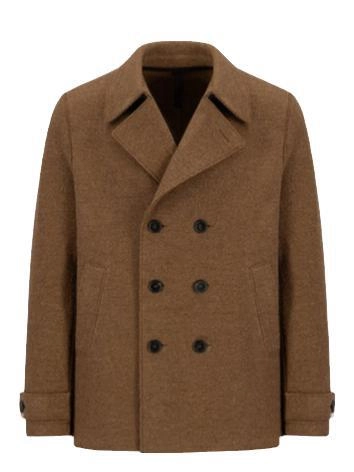Harris Wharf London Double-breasted Wool Peacoat - Green