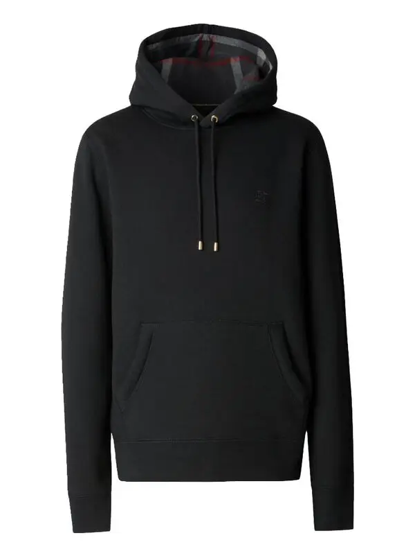 Burberry Logo Hooded Sweater - Black