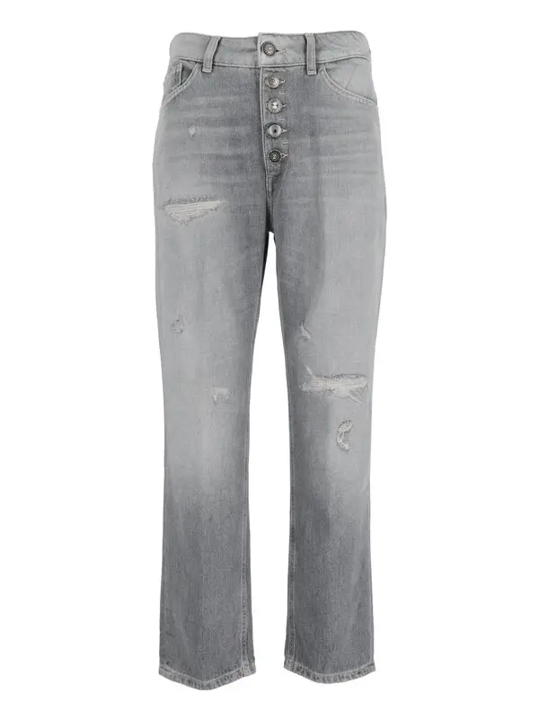 DONDUP Distressed Button-front Jeans - Gray