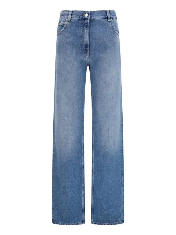 Calvin Klein Faded Straight-leg Jeans - Light Blue